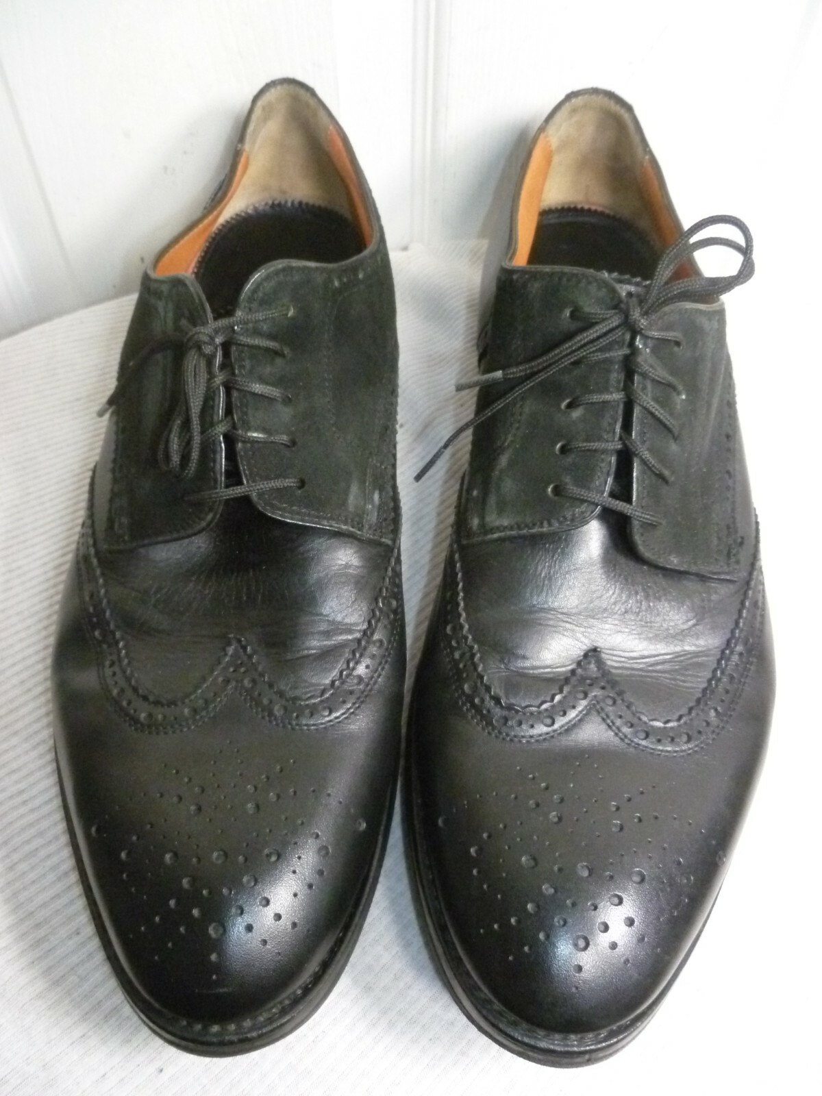 SANTONI GOOD-YEAR WELT RUBBER SOLE WINGTIP DERBY SHOES US 11 D $1295 ...
