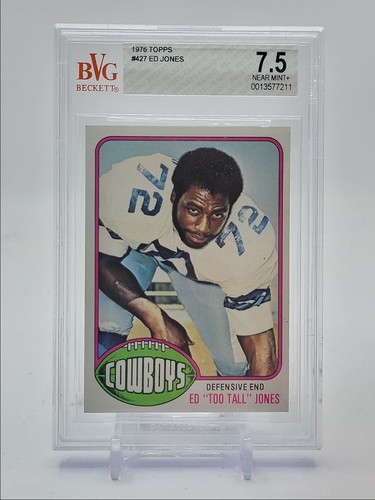 ED "TOO TALL" JONES 1976 TOPPS FOOTBALL ROOKIE COWBOYS #427 RC BGS 7.5 ...