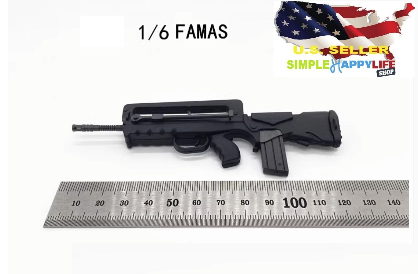 1/6 ARMY SUBMACHINE GUN MODEL FAMAS FOR HOT TOYS 12" FIGURE PHICEN ...