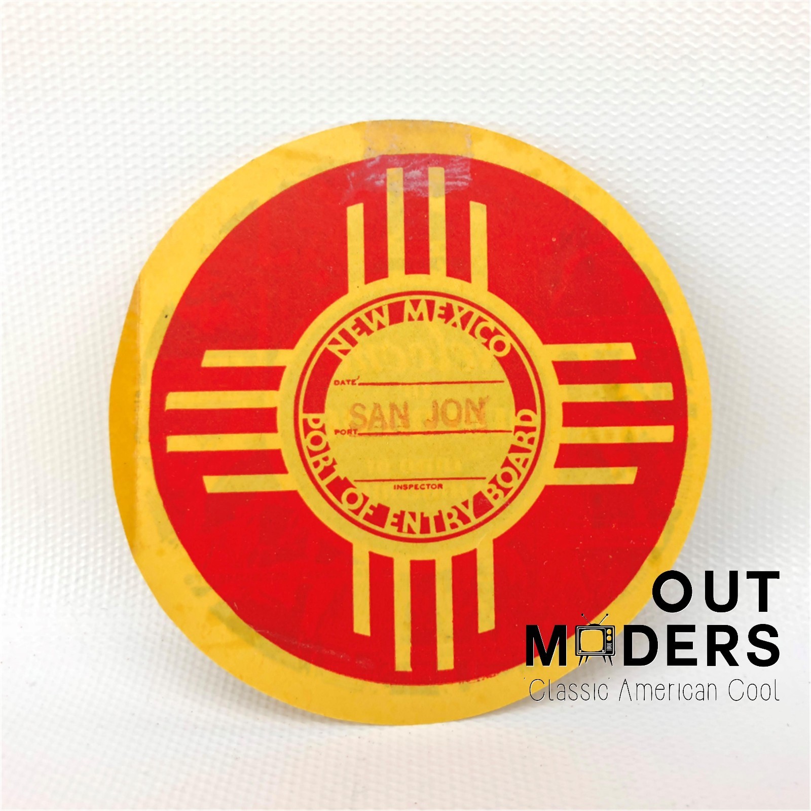 Vtg 1930s-40s New Mexico Auto Car Sticker Port of Entry Decal Label ...