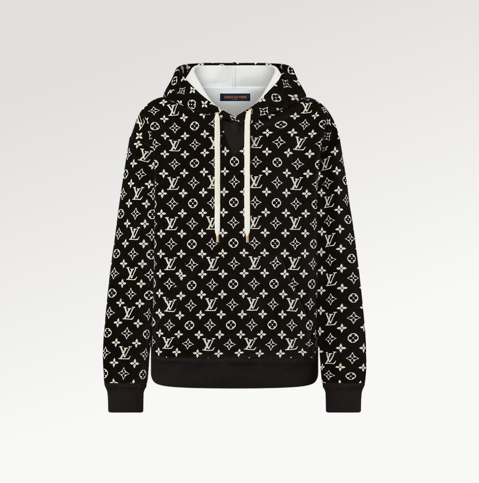 Authentic Louis Vuitton LV Monogram Hoodie Oversized Womens Small ...