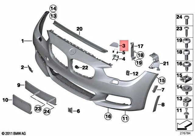 Genuine BMW OEM 51117248064 Covering Primend Right for sale online | eBay