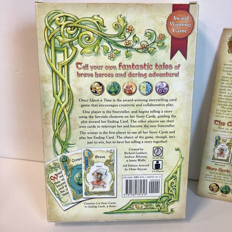 ONCE UPON A TIME: THE STORYTELLING CARD GAME atlas games fairytale 1993 ...