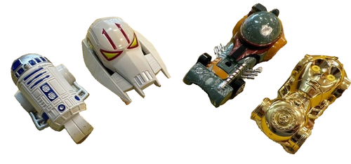 Lot 4 Star Wars Diecast Cars C-3PO R2-D2 Lucas films Racer General ...