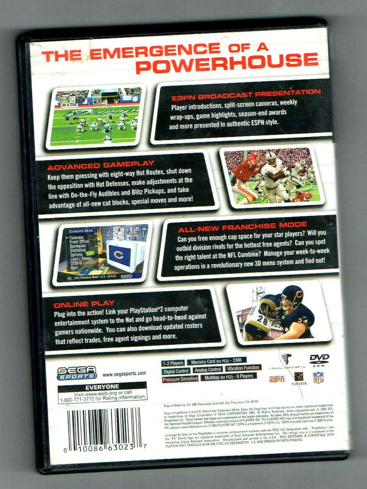 NFL 2K3 (Sony PlayStation 2, 2002) - Brian Urlacher cover 10086630237| eBay