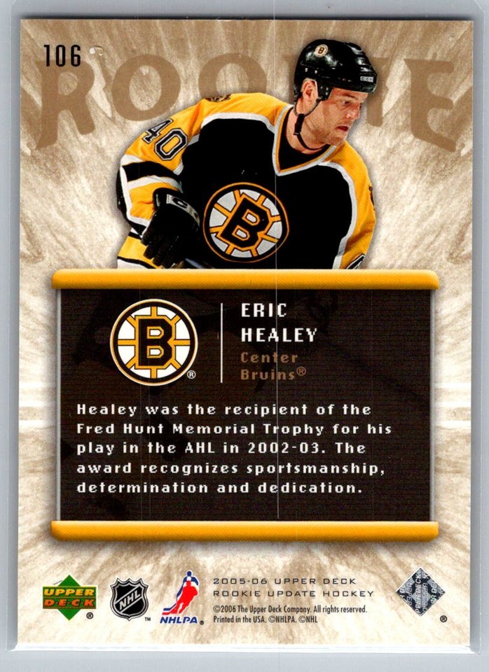 2005 Upper Deck Rookie Update #106 Eric Healey 0492/1999 | eBay