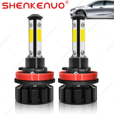 LED For HONDA INSIGHT 2010-2014 Headlight Kit H11 6000K White Bulbs Low ...