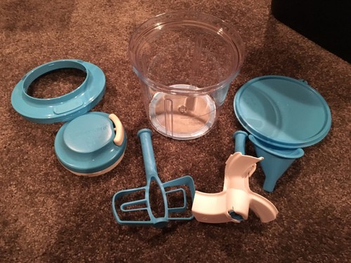 NEW Tupperware Power Chef Pull Cord System Chop Prep Salt Water Blue ...