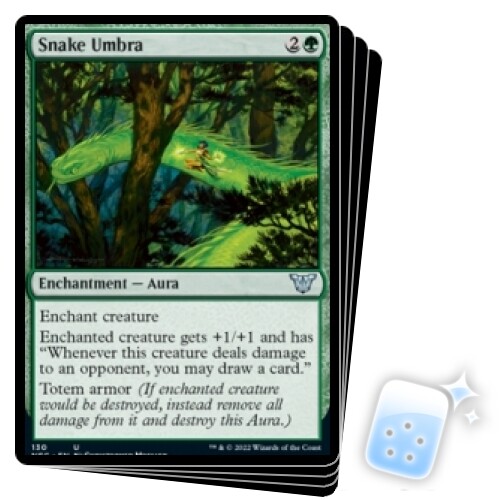 SNAKE UMBRA X4 Kamigawa: Neon Dynasty: Commander Magic MTG MINT CARD | eBay