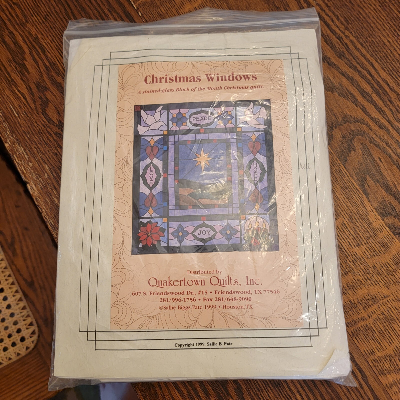 Christmas Windows Stained Glass Quilt Pattern All 9 Blocks * Sallie ...