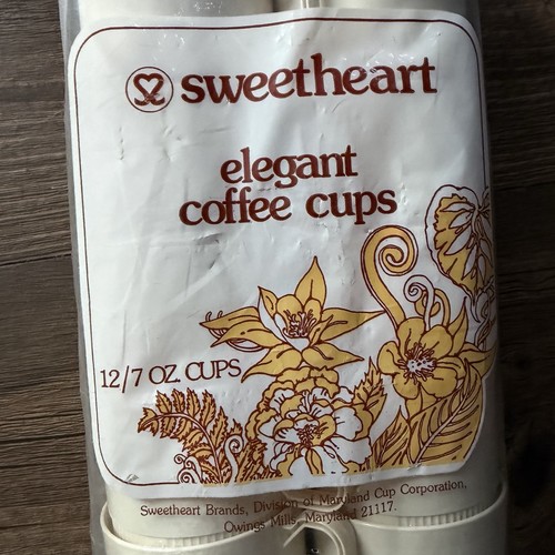 Sweetheart Vintage Plastic Coffee Cups 7 oz Ivory Beige Elegant 12 Pack ...