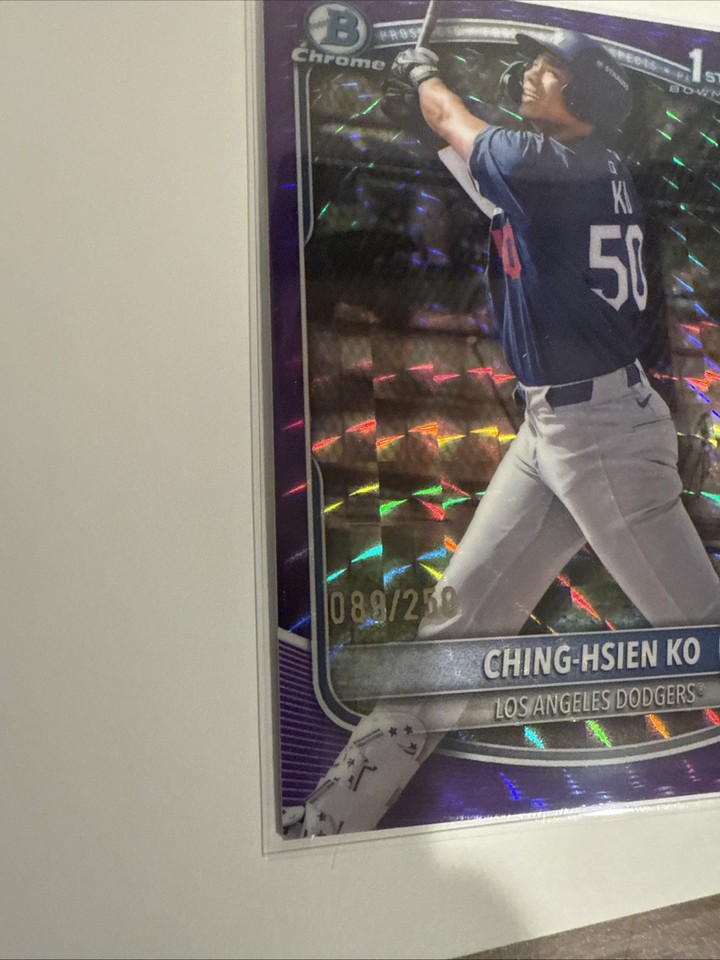 2025 Bowman Chrome Ching-Hsien Ko 1st Purple Geometric Refractor /250 ...