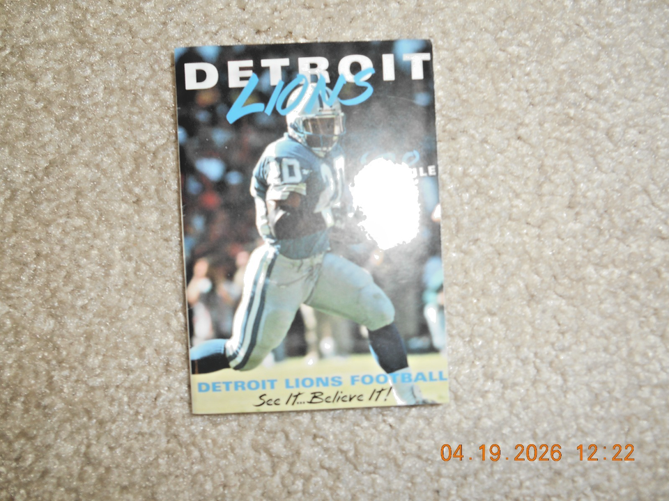 Barry Sanders Heisman SLU and a 1998 Lions Schedule- Barry's last year ...