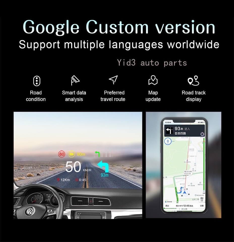 Car OBD2 Head Up Display Navigation HUD Mirror GPS HUD Projection ...