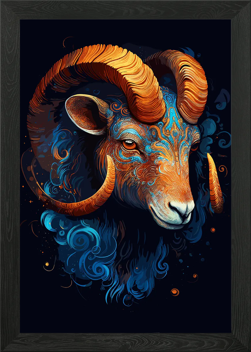 Zodiac Sign Aries Framed Wall Art Poster Canvas Print Picture | eBay UK