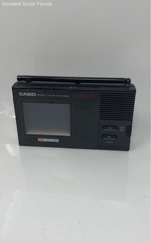 Casio TV-2000 Black Pocket Liquid Crystal Color Television Not Tested ...