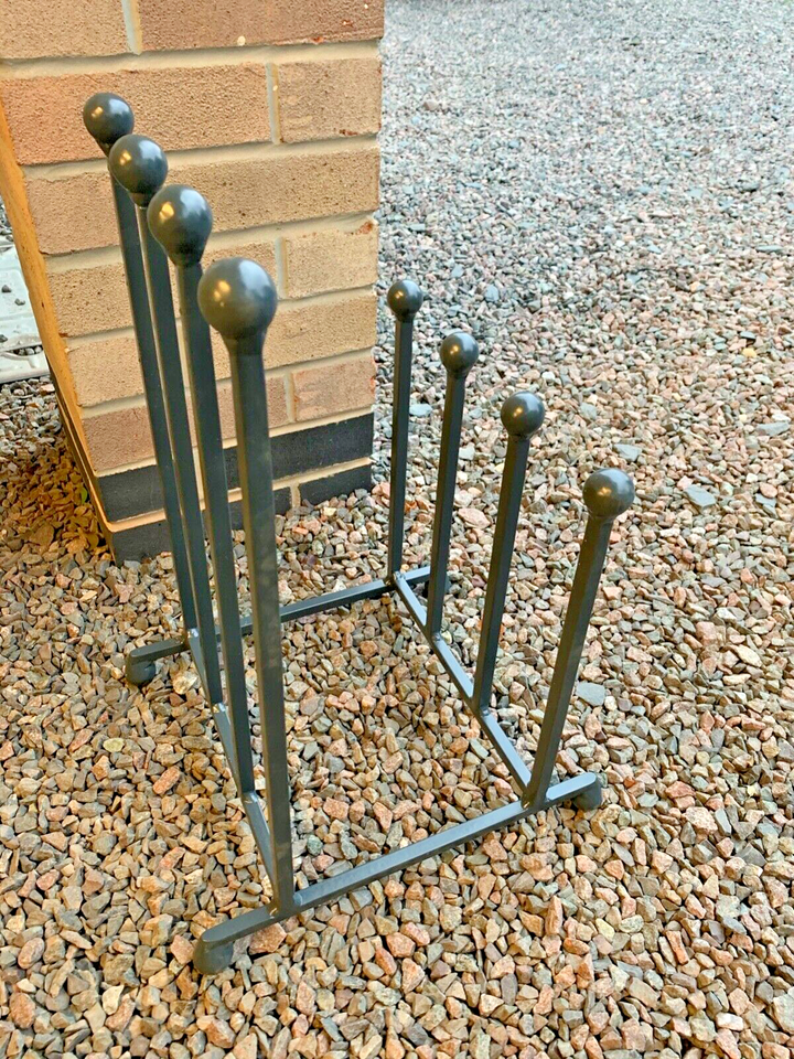 Wrought Iron Wellington Boot Stand Wellie Boot Rack Welly Wellies Boot ...