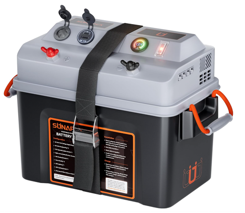 Smart Battery Box 12V/24V, Multi Ports & Breaker for RV, Marine, Solar ...