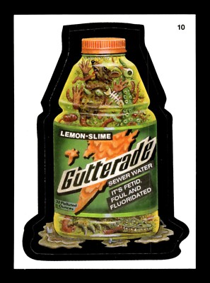 GUTTERADE Lemon-Slime Sewer Water Topps Wacky Packages Sticker Gatorade ...