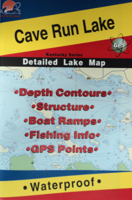 Cave Run Lake Detailed Fishing Map, GPS Points, Waterproof #L442 | eBay