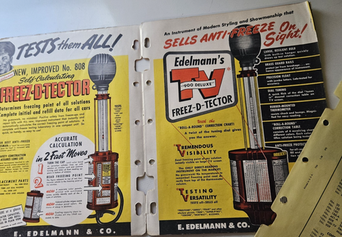 VINTAGE EDELMANN & CO. BATTERY, ANTI=FREEZE TESTER CATALOG - 1958 ...