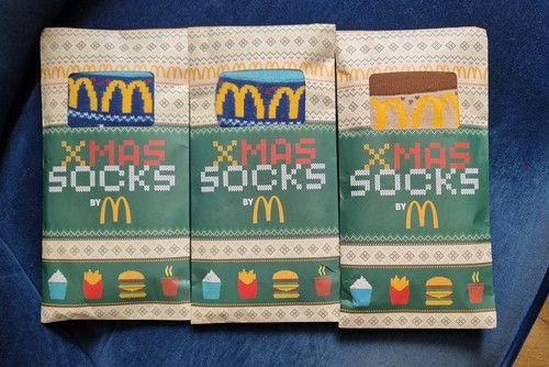 Box 3 paires de Chaussettes collector Mcdo Xmas Socks by Mc Donald's | eBay
