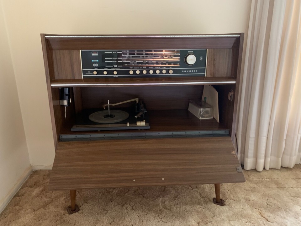 1950s GRUNDIG German Made Stereo Console Locarno 1/U..Tube Radio ...
