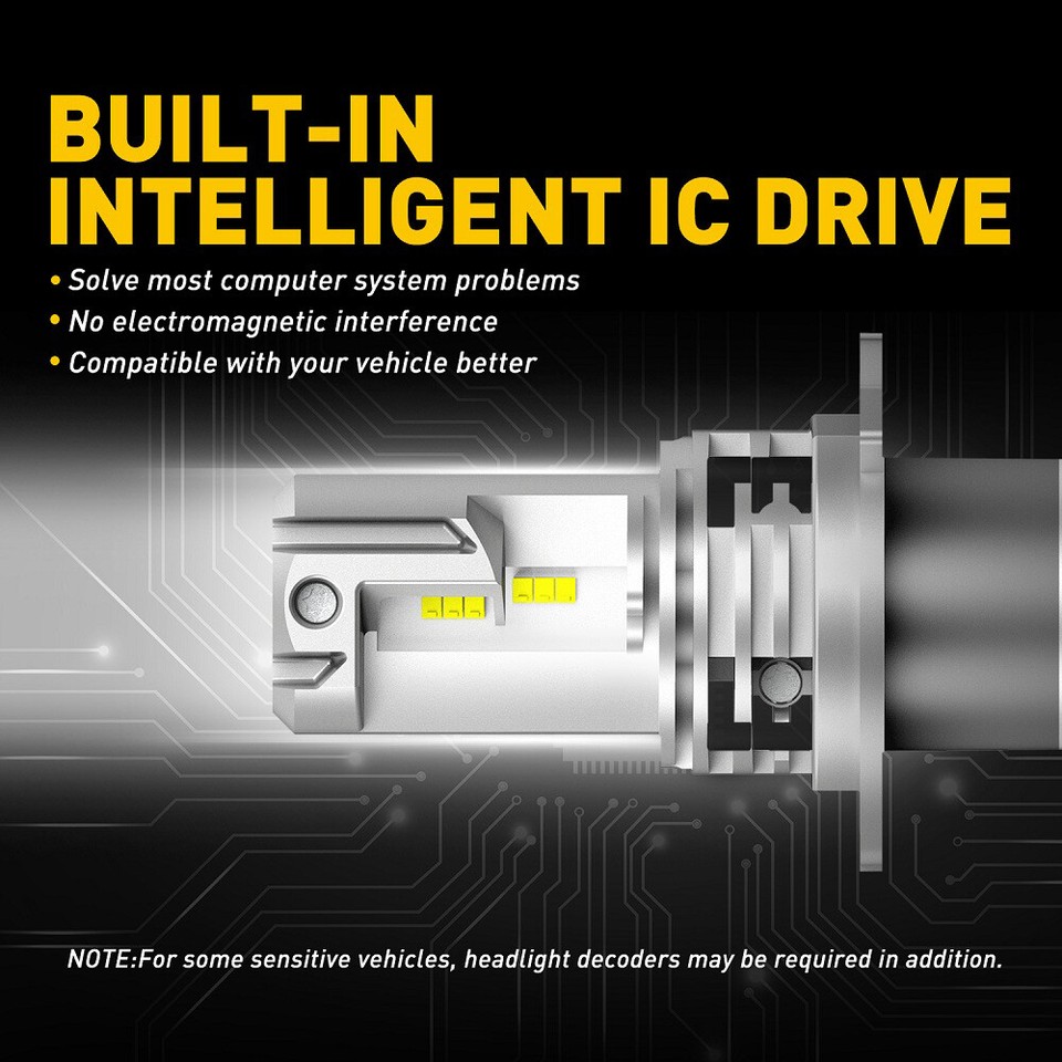 H4 Xenon Headlight Bulbs White 110w 472 Super Headlamp 501 Car Side ...