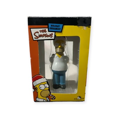 The Simpsons HOMER SIMPSON Candy Cane Christmas Holiday Ornament Kurt ...