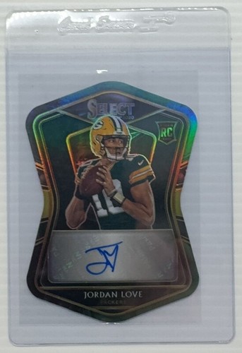 2020 Select Jordan Love Rookie Signatures Tie-Dye Die-Cut Prizm Auto RC ...