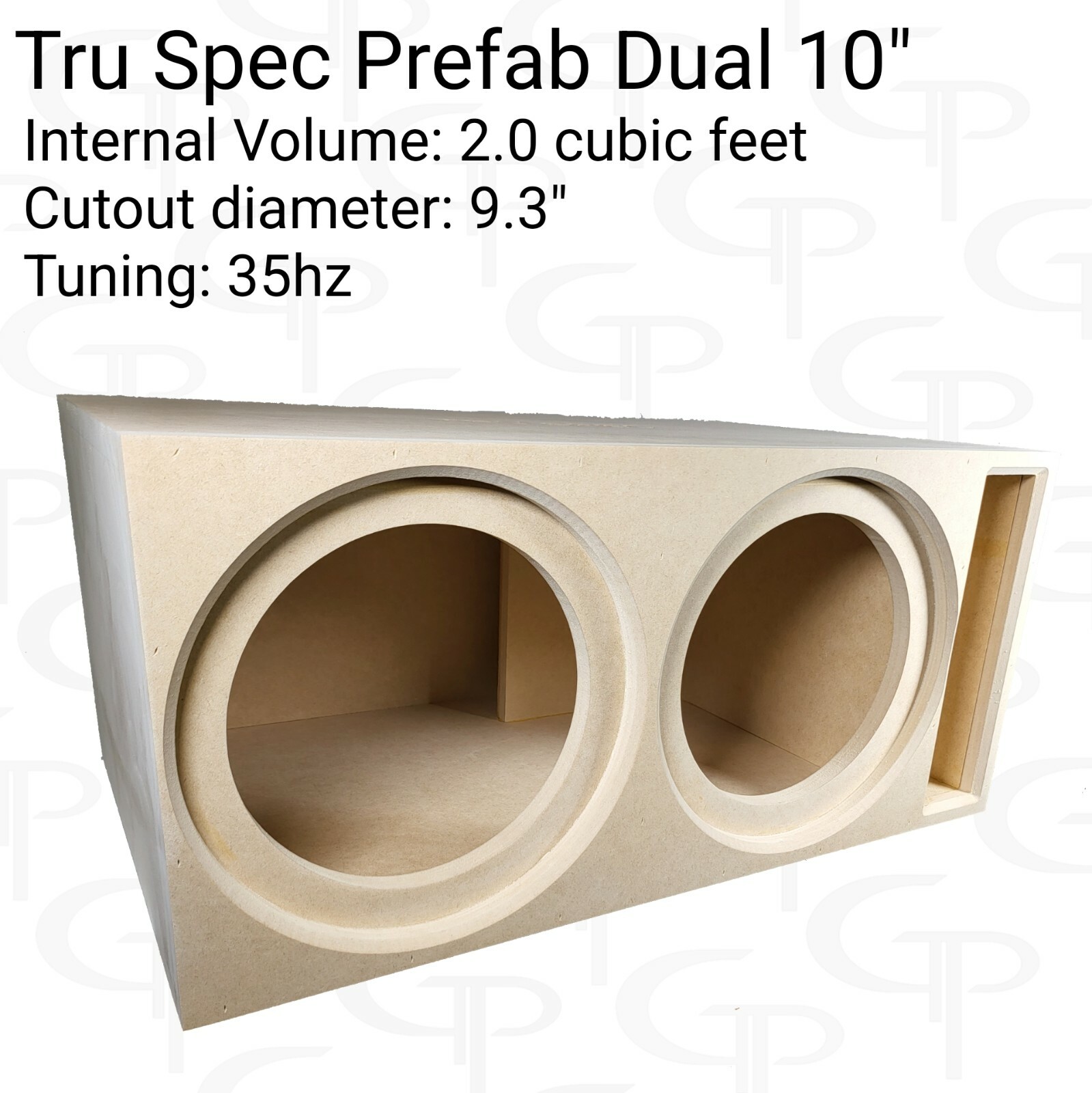 TRU SPEC Prefab dual 10" inch Subwoofer Enclosure Sub Box ported vented ...