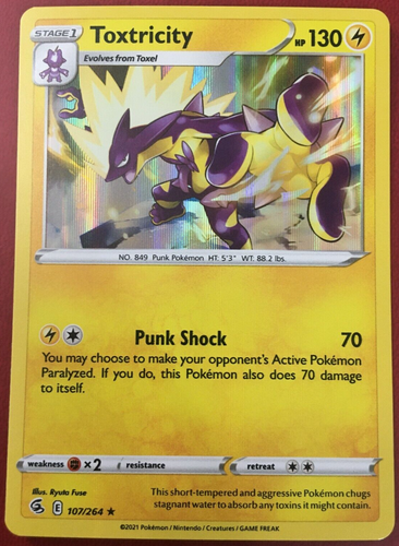 POKEMON TOXTRICITY 107/264 FUSION STRIKE RARE HOLO NEAR MINT | eBay
