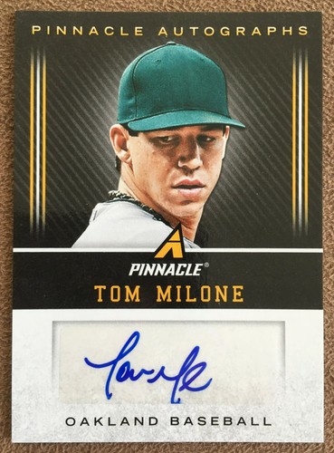 Tom Milone 2013 Panini Pinnacle Autograph #TM Oakland Athletics Insert ...
