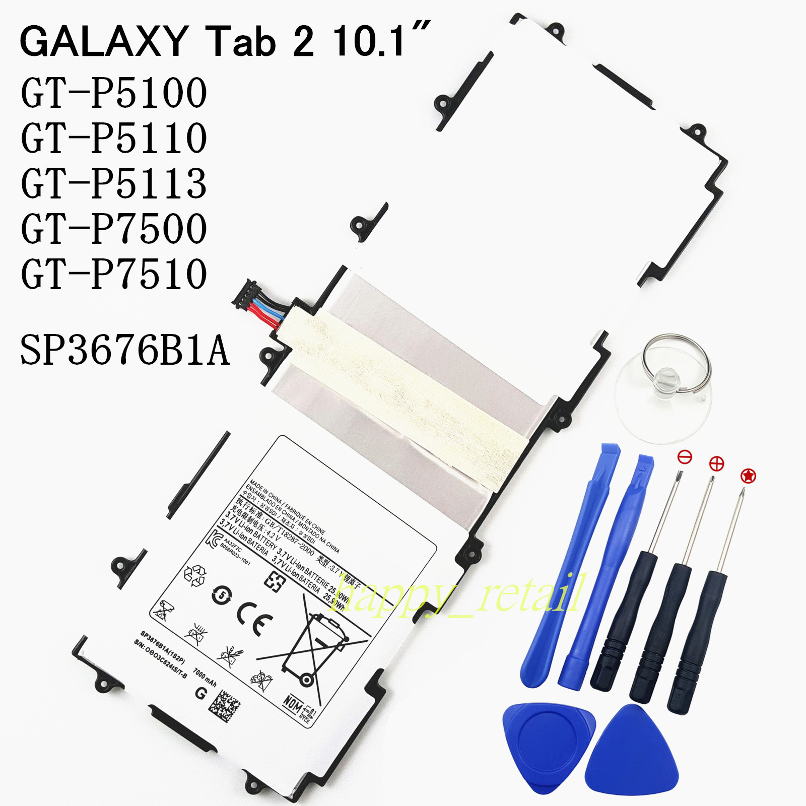 New Battery For Samsung Galaxy Tab 2 10.1" GT-P5100 P5110 P5113TS P7500 ...