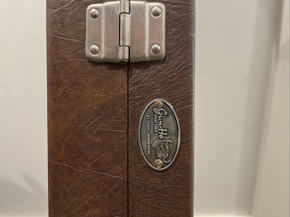 VINTAGE WEATHERBY DUCKS UNLIMITED GUN HARD CASE FAUX LEATHER & FUR ...