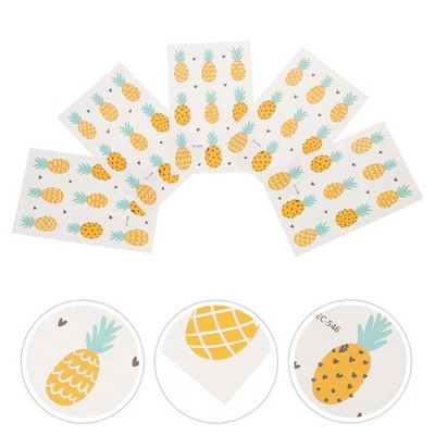 10PCS Fruit Stickers Waterproof Pineapple Temporary Tattoos for Kids ...