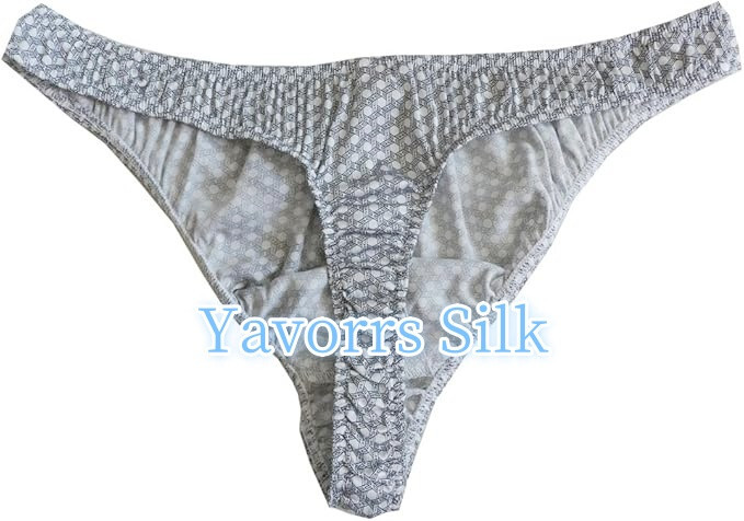 Yavorrs 2Pcs Men's Silk Panties Thongs Sissy Panties Bikini Briefs ...