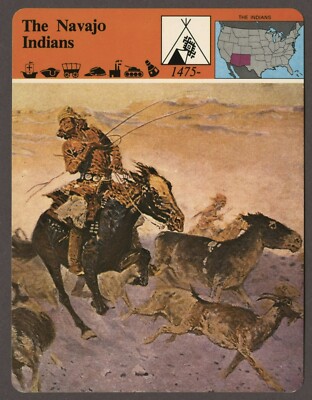 The Navajo Indians Story of America Native American Indian History Card ...