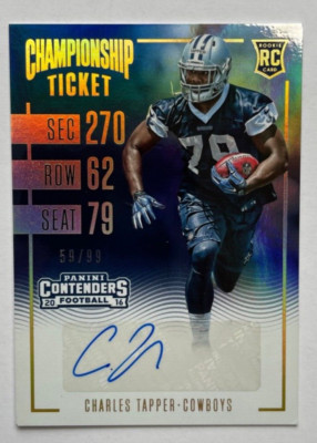 Charles Tapper 2016 Panini Contenders Championship Ticket RC AUTO ...