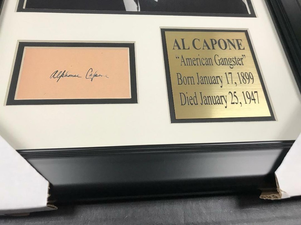 AL CAPONE GANSTER Autographed Cut Signature Facsimile Framed 8x10 Photo ...