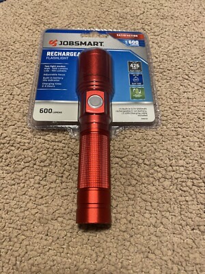 Jobsmart Rechargeable Flashlight 600 Lumens Brand New | eBay