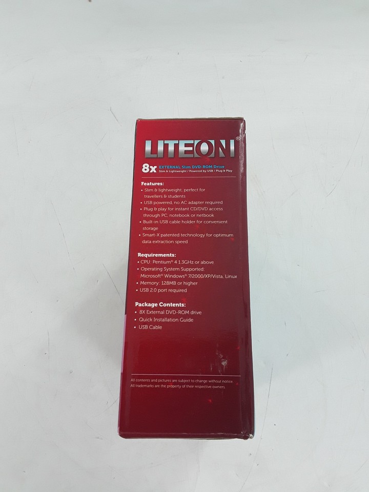 LITEON 8X EXTERNAL Slim DVD - Rom Drive eTDU108-321 | eBay