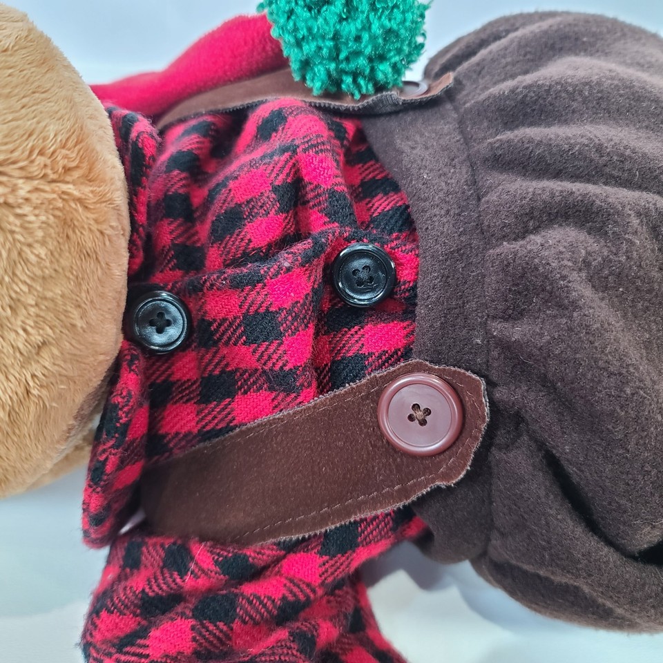 Christmas Moose Reindeer Plush Floppy Soft Stuffed Animal Pillow Gift ...