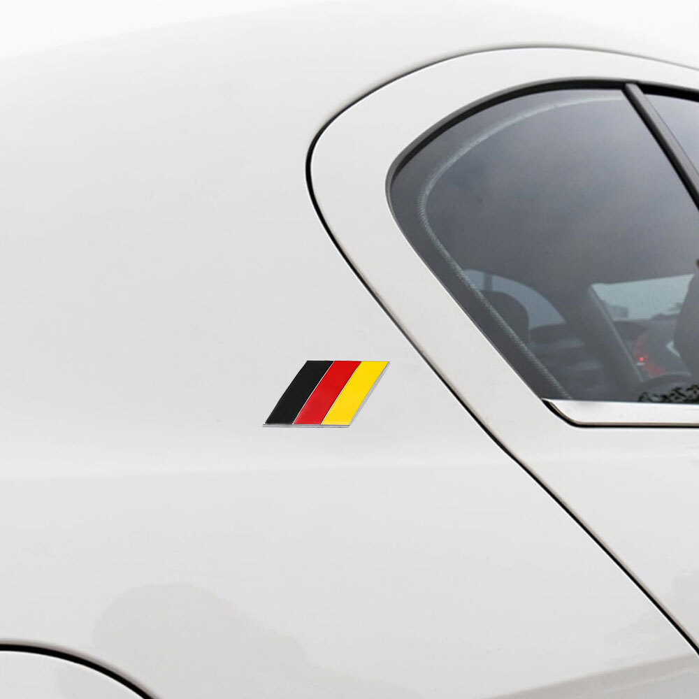 2X Germany Flag Sticker Side Fender Emblem Metal Badge for German Car ...