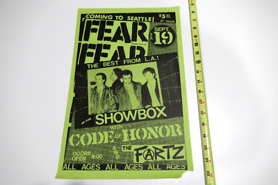 FEAR / CODE OF HONOR / THE FARTZ / SHOWBOX SEATTLE SEPT. 19, 1982 / GIG ...