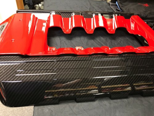 Ford Mustang GT Painted Race Red Center And Black Sides. Engine Cover 5 ...