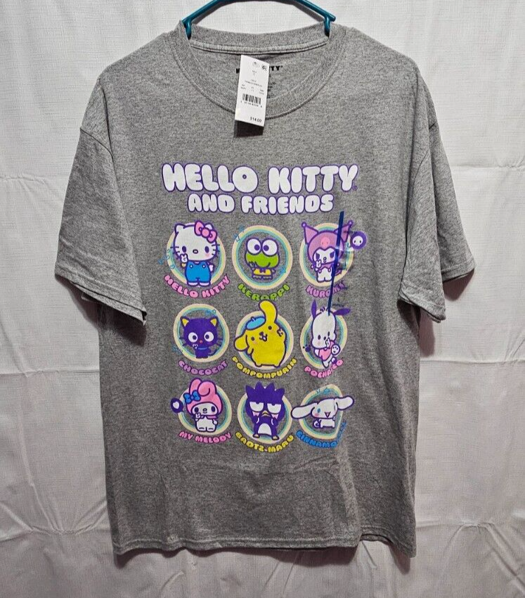 Hello Kitty NEW♈Men's Sanrio Printed SS T-Shirt (Target) size XL~Gray ...