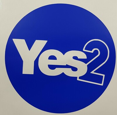 Vote Yes Blue Circle Scottish Independence Vinyl Sticker indyref2 ...