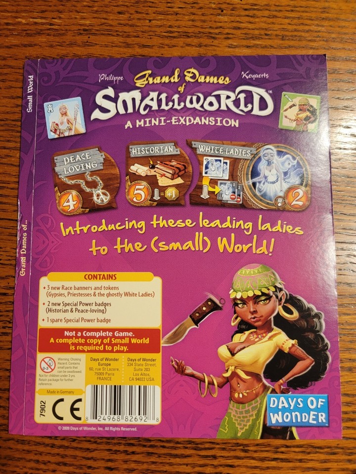Days of Wonder Small World Grand Dames of Small World Mini Expansion ...