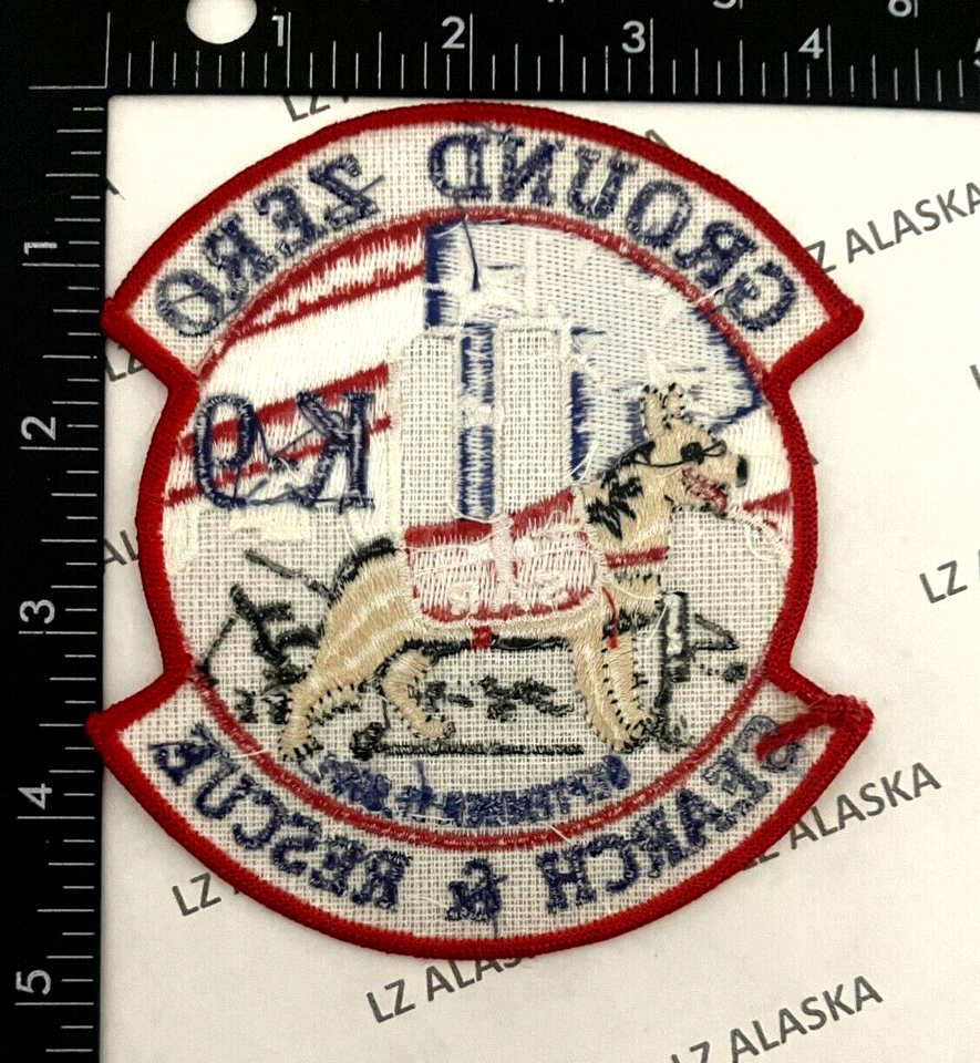 GROUND ZERO K-9 SEARCH & RESCUE PATCH WTC TWIN TOWERS NEW YORK (FD7) 9 ...